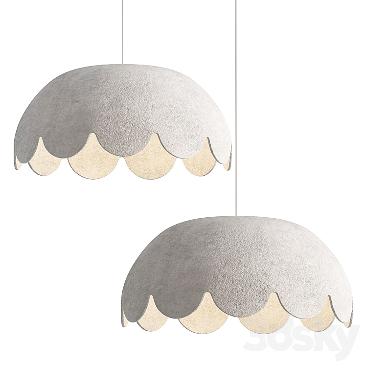 Scalloped Pendant Light - Pendant light - 3D model
