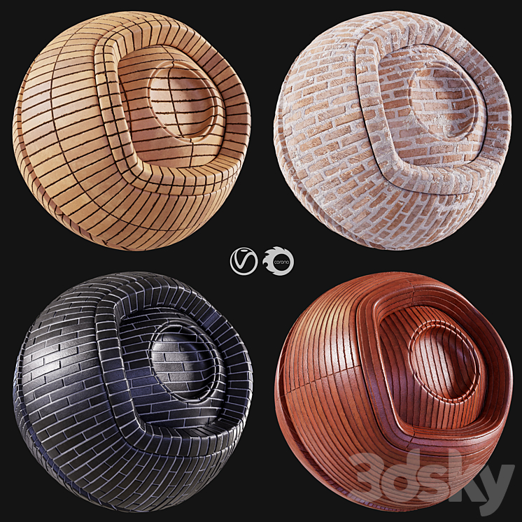 Realistic Brick PBR Material Vol 21 - Brick - 3D model