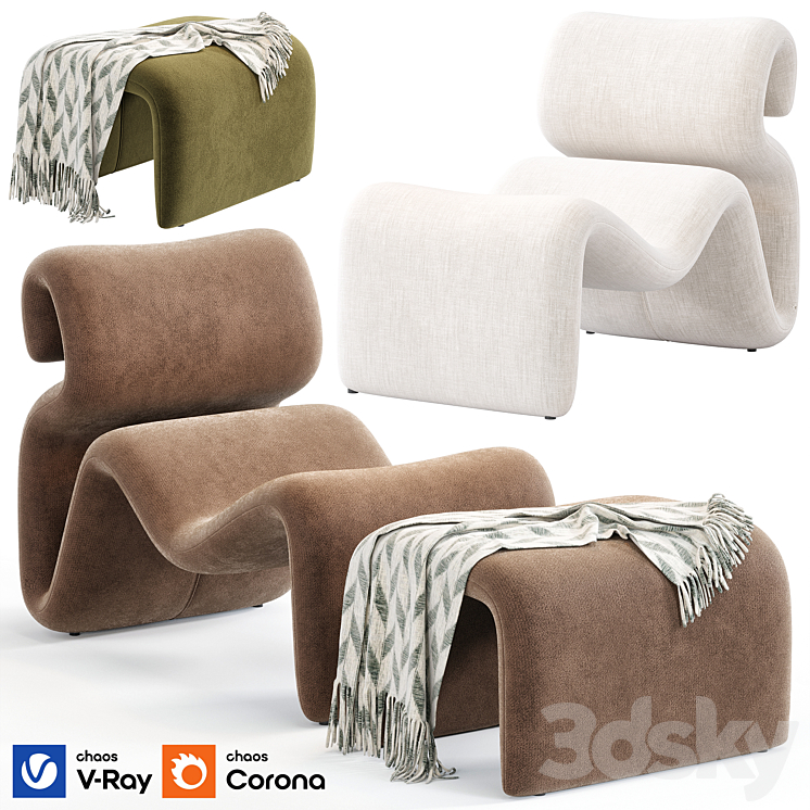 Etcetera Lounge Armchair By Artilleriet - Arm chair - 3D model
