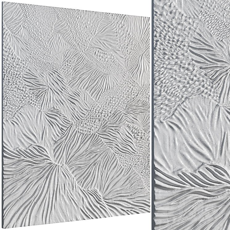 Bas-relief gypsum wall decorative panel abstract mountains landscape ...