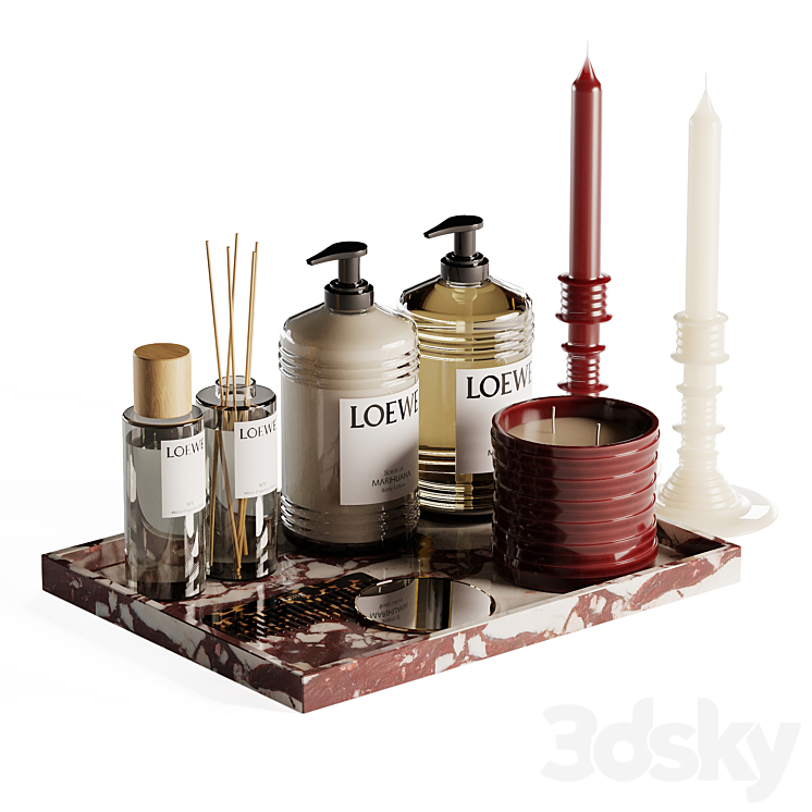 loewe bathroom decor set - Bathroom accessories - 3D model