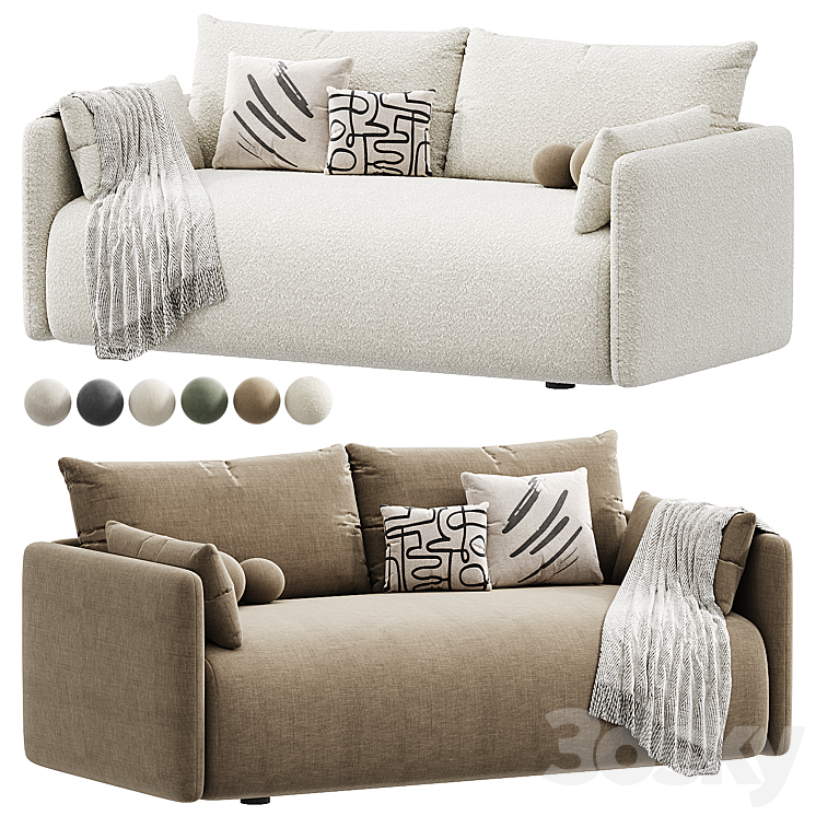 Offset 2-Seater Sofa - Sofa - 3D model