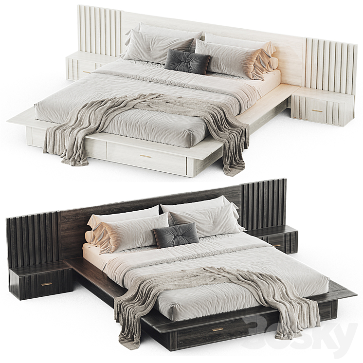 Nantucket 3 Piece Bed - Bed - 3D model