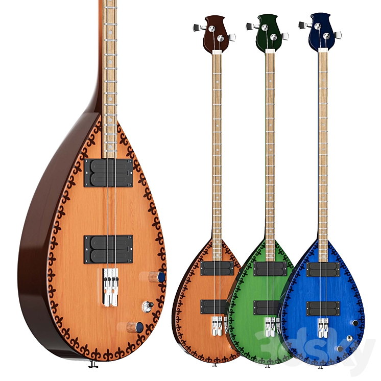 Electric Dombra 01 - Musical instrument - 3D model