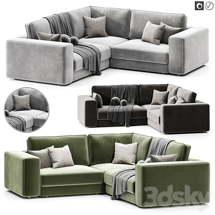 Noora Modular Sofa 5 - Sofa - 3D model