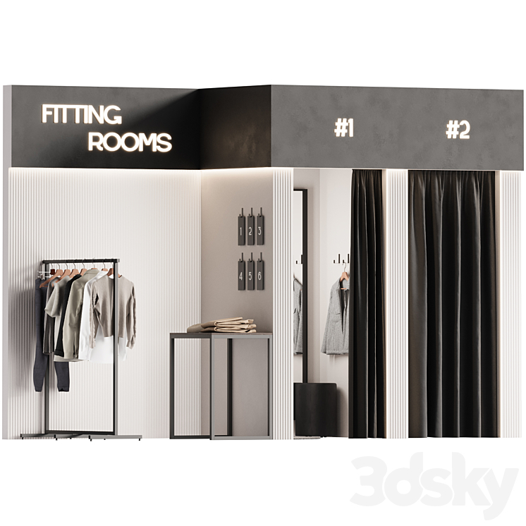 Fitting room for a clothing store - Shop - 3D model