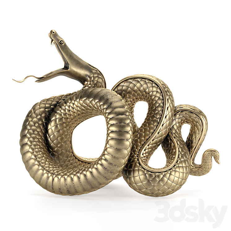 Snake Sculpture - Sculpture - 3D model