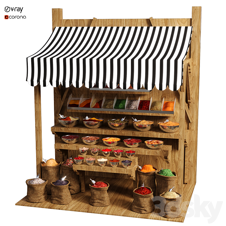 Spice shop 3 - Shop - 3D model