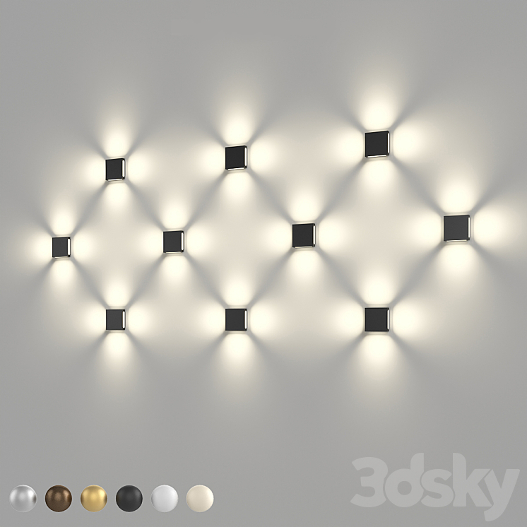 Decorative composition Set Static-Quattro-IT-004-10 of built-in lamps ...
