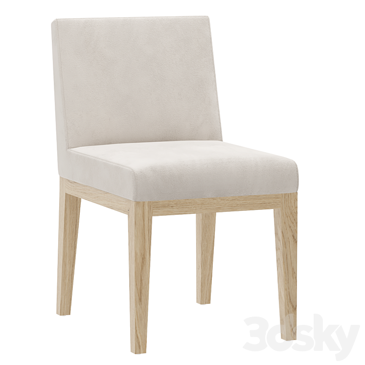 Morgan Fabric Dining Side Chair - Chair - 3D model