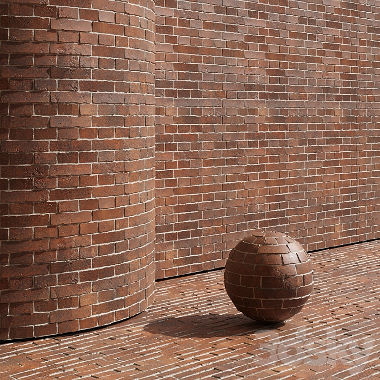 Brick straight beams - Brick - 3D model
