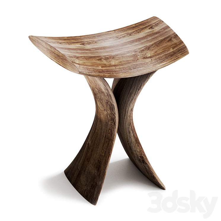 Torii by Porada Seat Stool - Chair - 3D model
