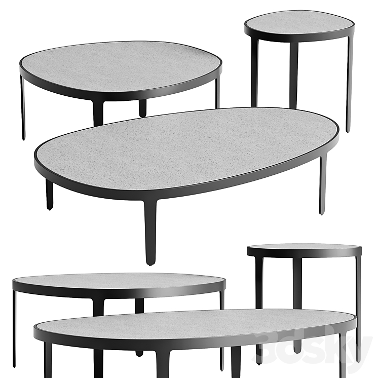 Poliform coffee tables MAD OUT - Table - 3D model