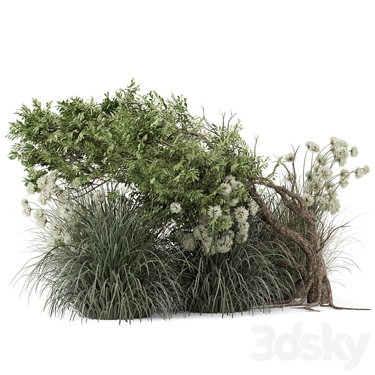 Outdoor Garden Set Bush and Tree_Garden Set 2722 - Outdoor - 3D model