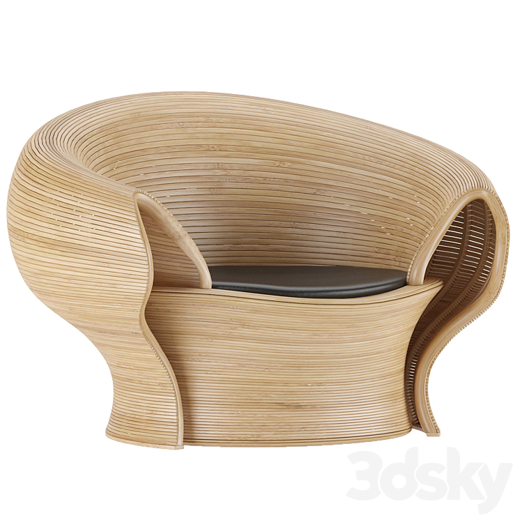 Steam 23 Walnut Steam bent Chair by Bae Se Hwa - Arm chair - 3D model