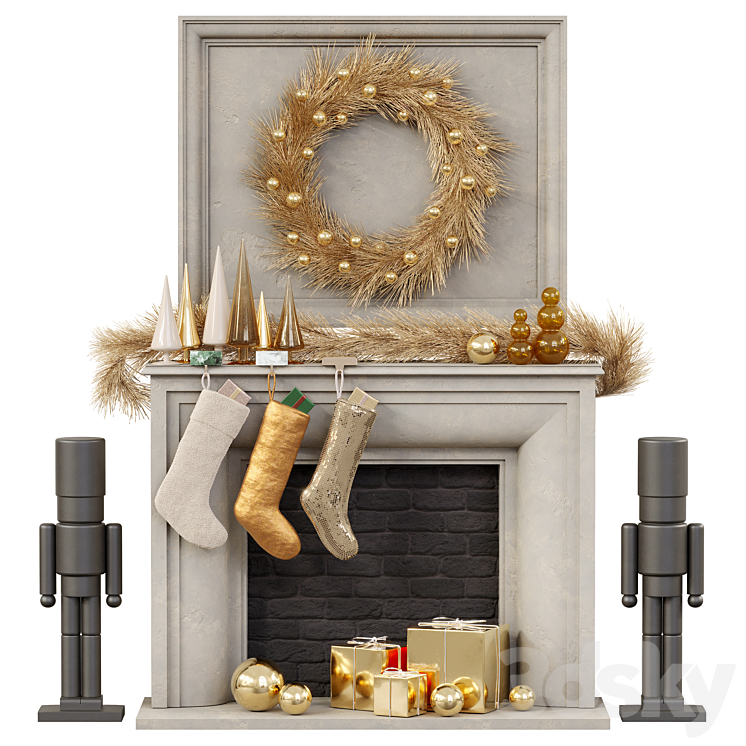 CB2 Xmas Decor Set V1 - Other decorative objects - 3D model