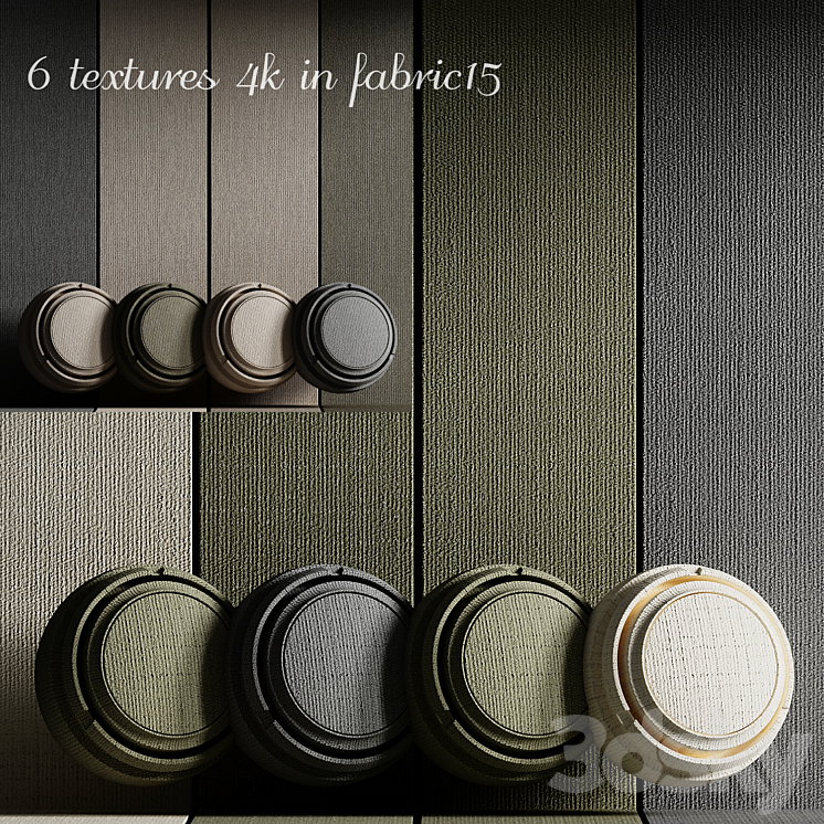 6 textures 4k in fabric15 - Fabric - 3D model