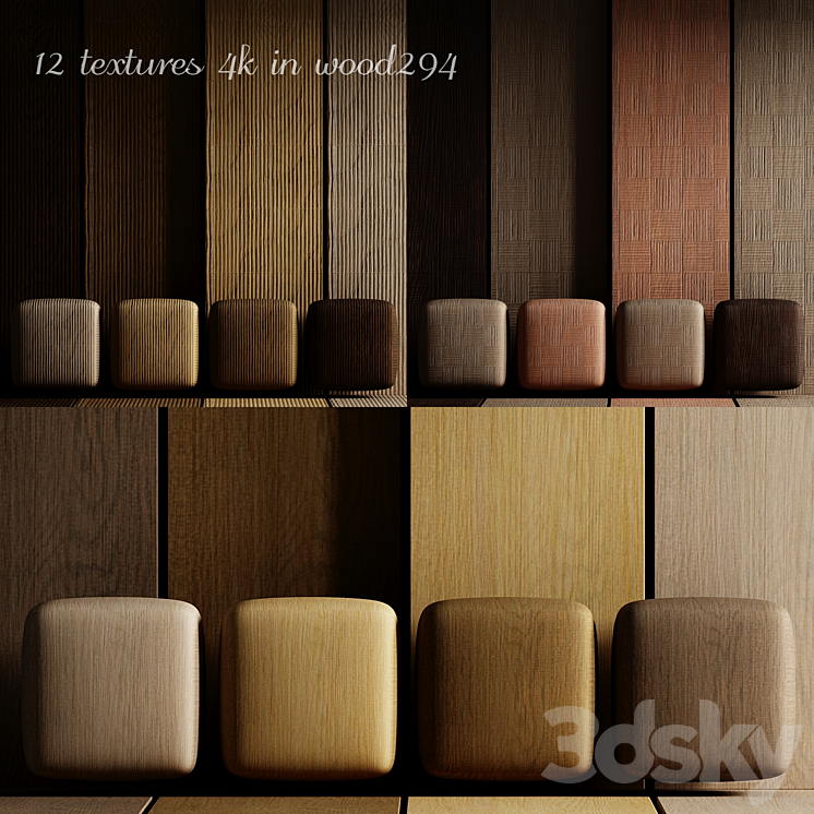 12 textures 4k in wood294 - Wood - 3D model