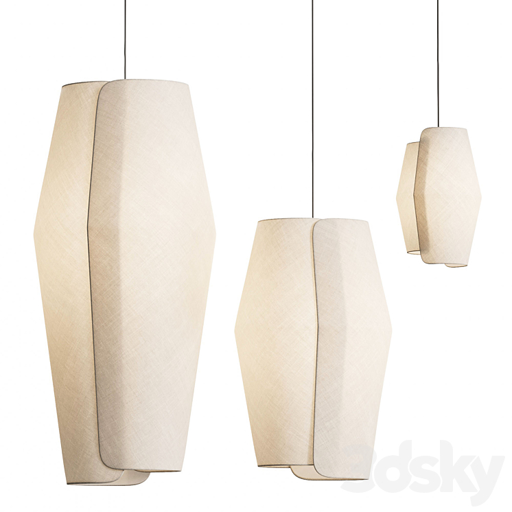 Rakumba Volute Pendant Lamps - Pendant light - 3D model