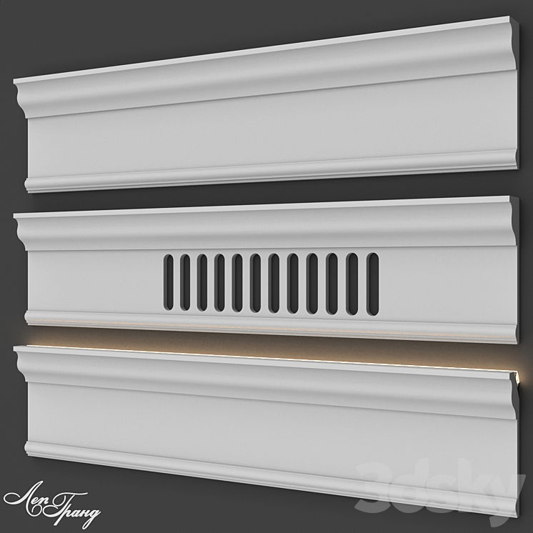 Cornice No. 469 with ventilation and light variations - Decorative ...