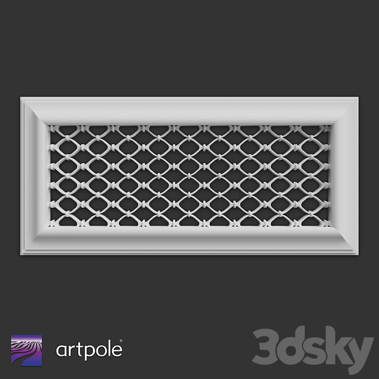 Ventilation grille SVR12 - Decorative plaster - 3D model