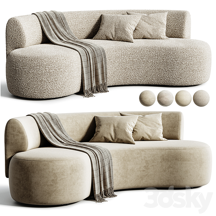 Lek Banquette Sofa - Sofa - 3D model