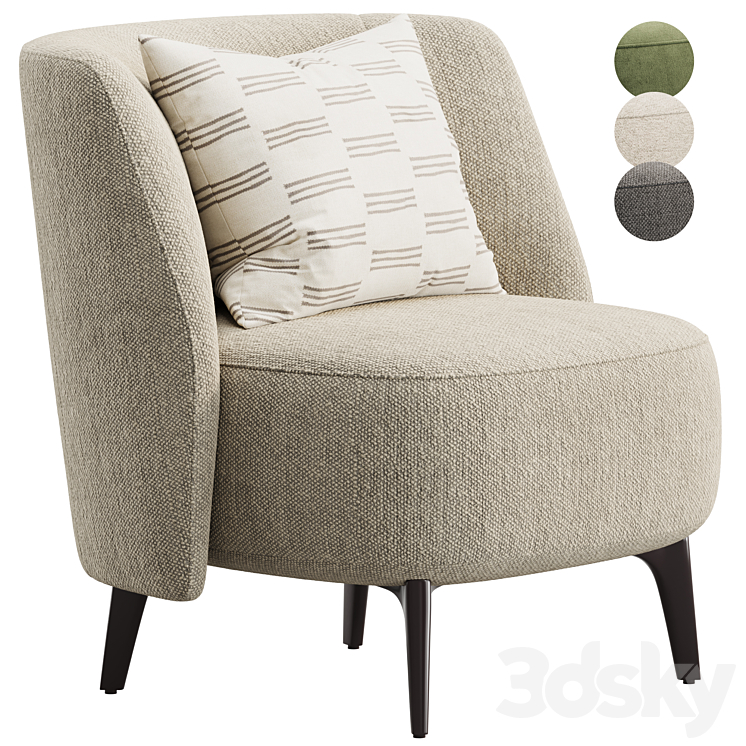 Sunday Armchair by Poliform - Arm chair - 3D model