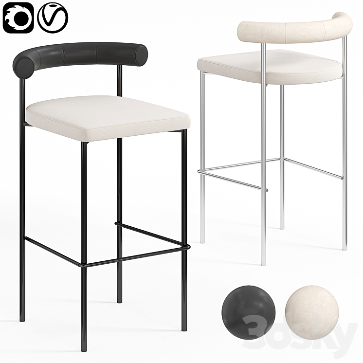 Bar Stul Kashmir archive store - Chair - 3D model