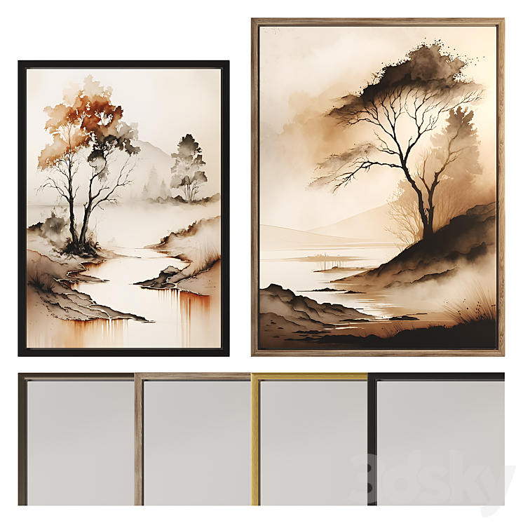 Wall Art Frame Set - Frame - 3D model