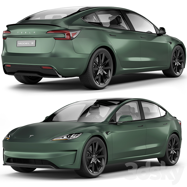 Tesla Model 3 Performance 2024 - Ground Transport - 3D model