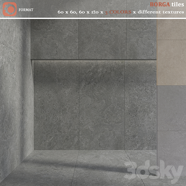 BORGA tiles - Tile - 3D model