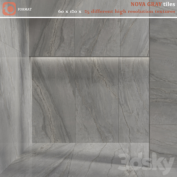 NOVA GRAY tiles - Tile - 3D model