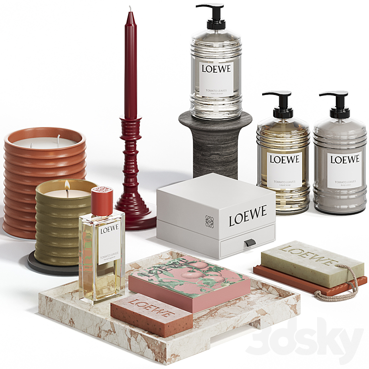 Loewe tomato leaves decor set - Bathroom accessories - 3D model