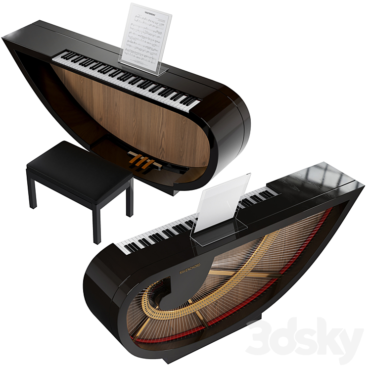 Piano Ravenchord - Musical instrument - 3D model