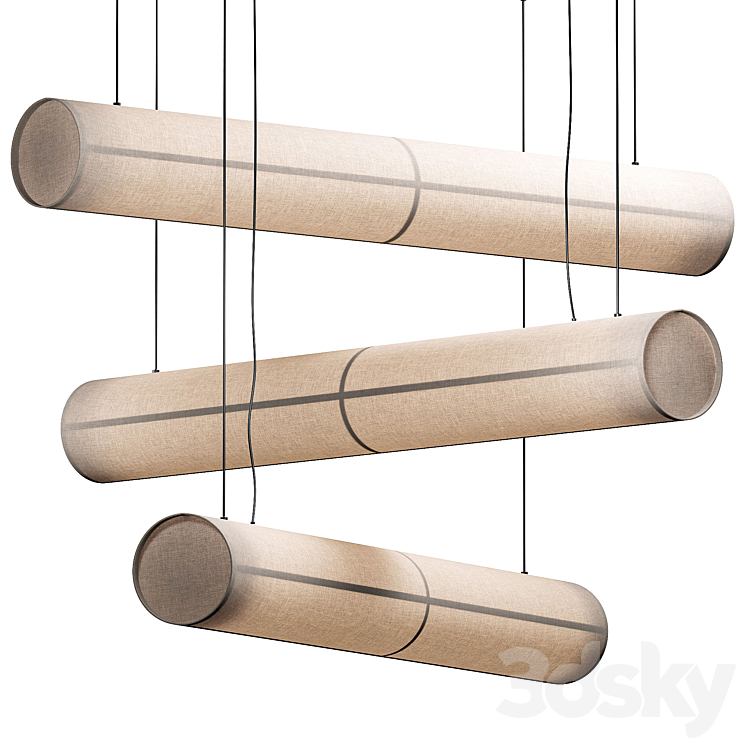 Audo Copenhagen Hashira Linear Pendant Lamp - Pendant light - 3D model