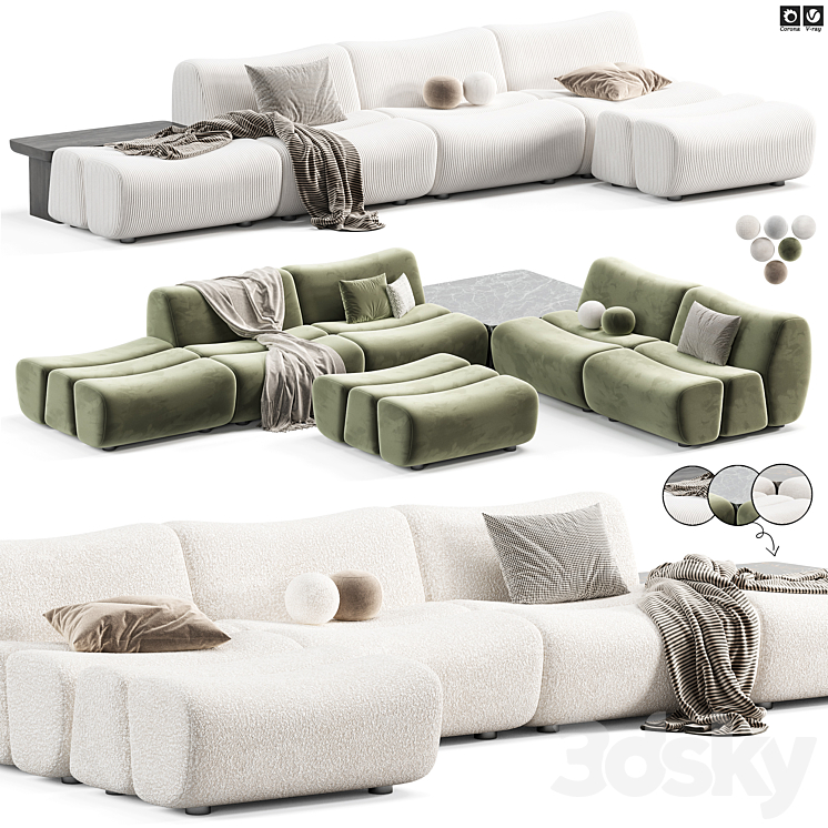 Poliform Ernest Modular Sofa - Sofa - 3D model