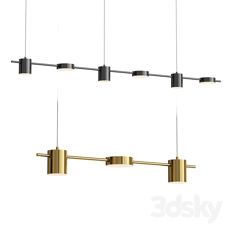 Modern Long Shape Pendant - Pendant light - 3D model