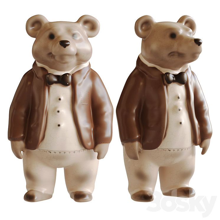 Teddy Bear Statue 2 - Sculpture - 3D model