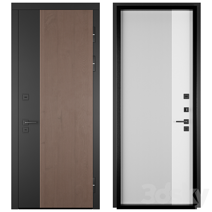 Entrance door staleks modern 27 - Doors - 3D model