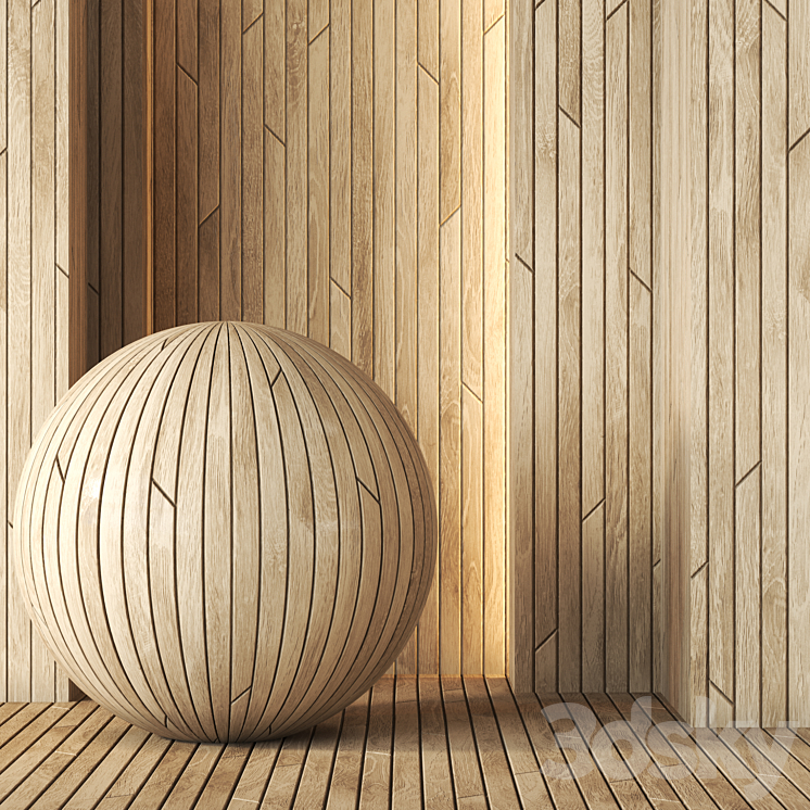 Decorative Wood Panel Texture 4K - Seamless - Wood - 3D model