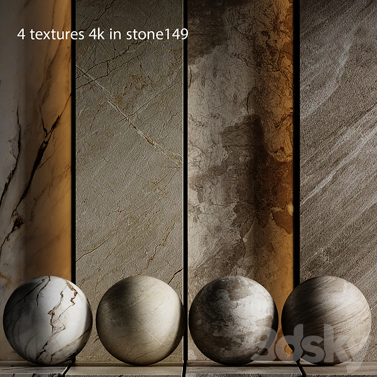 4 textures 4k in stone149 - Stone - 3D model