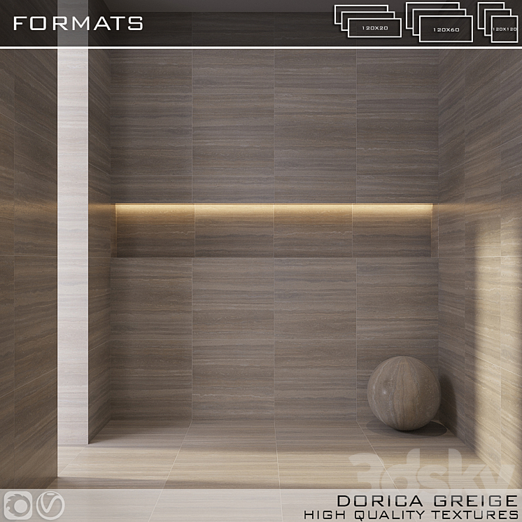 Ariana Ceramica DORICA GREIGE - Tile - 3D model
