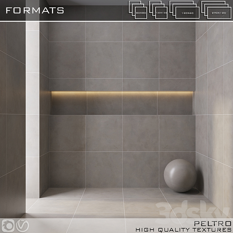 Porcelain tiles Ariana Ceramica PELTRO - Tile - 3D model