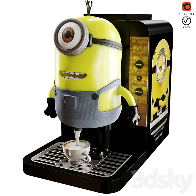 Minion Coffee Maker - Kitchen appliance - 3D model