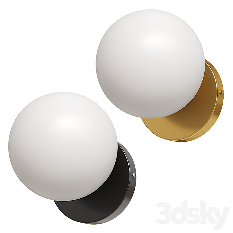 Creative Spherical Wall Lamp - Wall light - 3D model