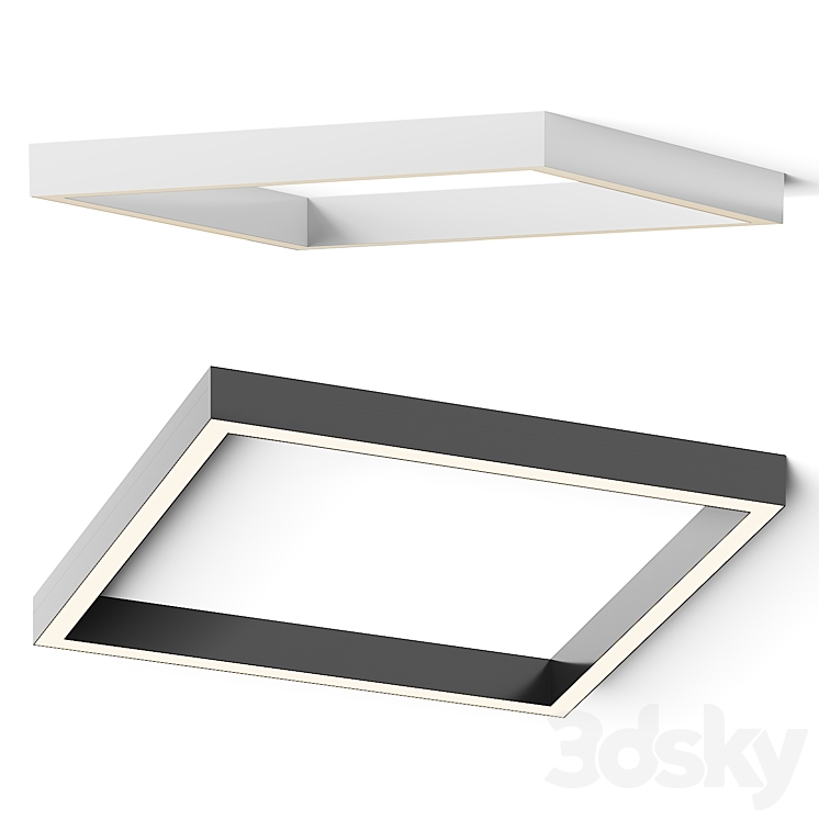 RAIL QUADRA Ceiling lamp By EGOLUCE - Ceiling lamp - 3D model