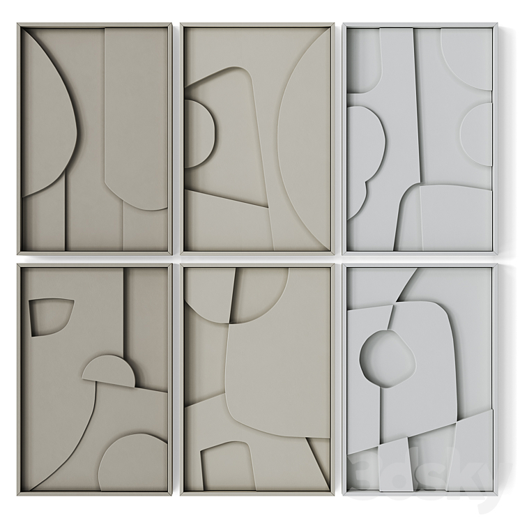 Decorative panels "Levi" Louvre Home - Frame - 3D model