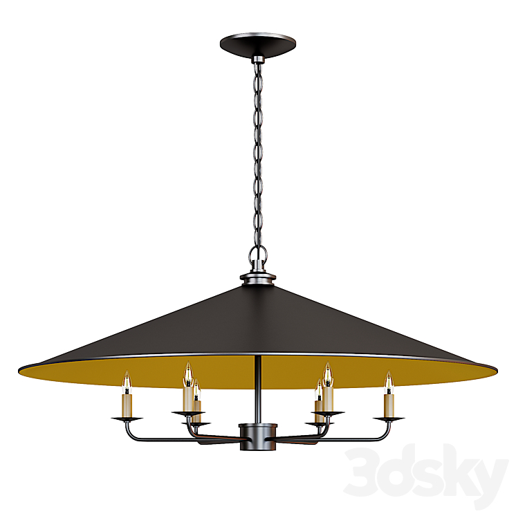 Currey & Company Brussels Chandelier - Pendant light - 3D model