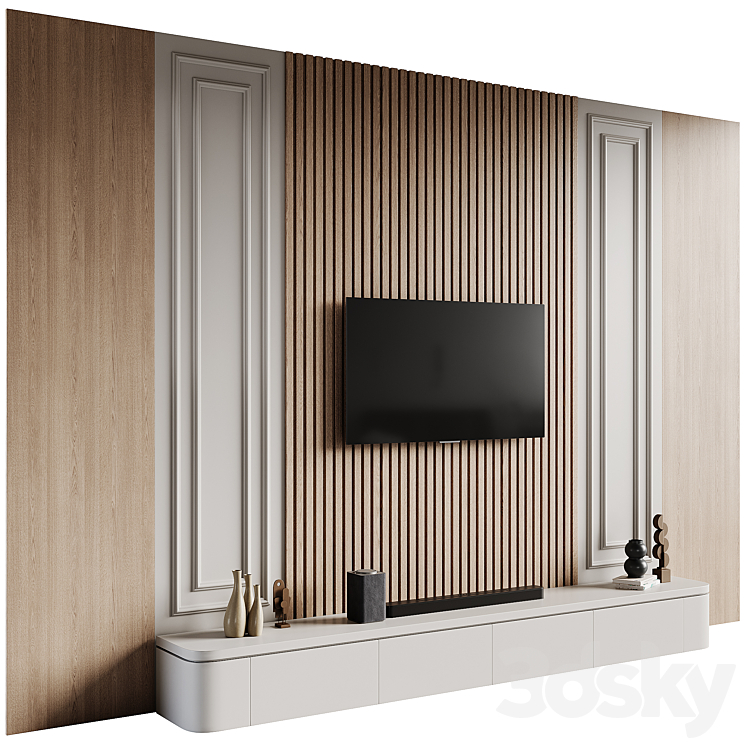 Modern TV Wall 030 - TV Wall - 3D model