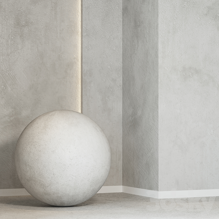 Plaster 05 - Seamless 4K Texture - Wall covering - 3D model